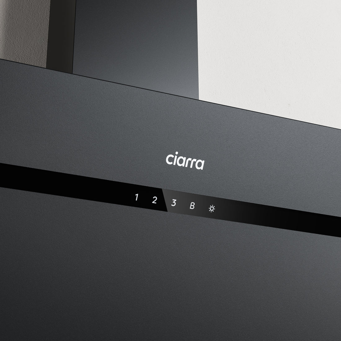 Ciarra Hotte Aspirante 90 cm Silencieuse Hotte de Cuisine en Verre Dép ...