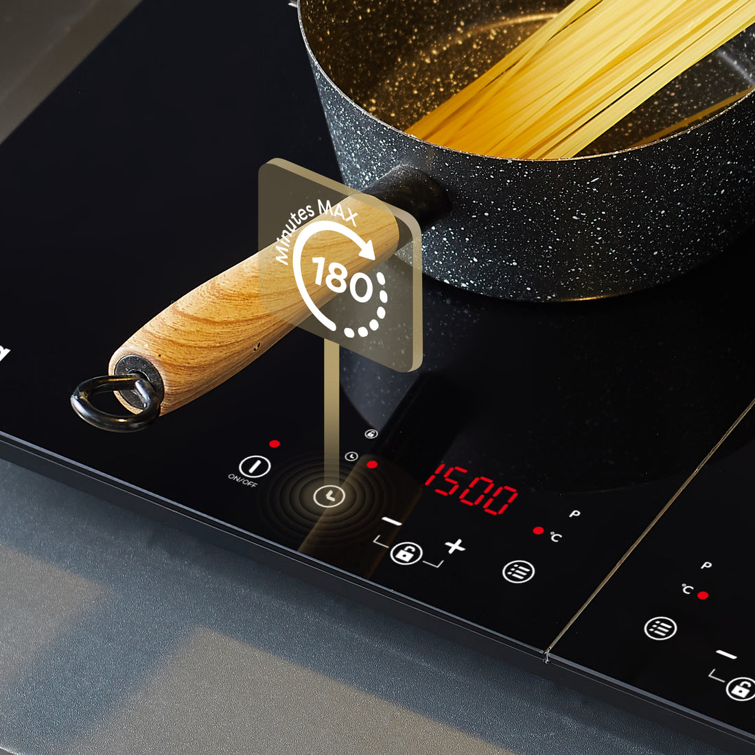 Table de Cuisson Portable 2 Foyers 3500W CBTIH2-OW Plaque Induction 2 ...